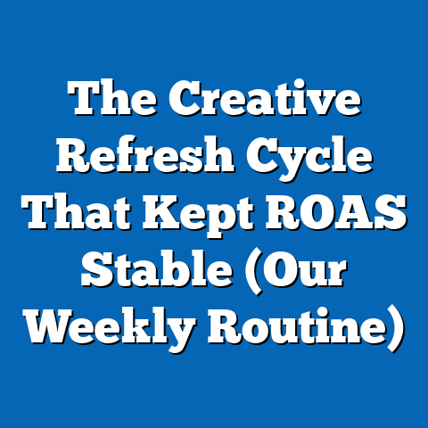 The Creative Refresh Cycle That Kept ROAS Stable (Our Weekly Routine)
