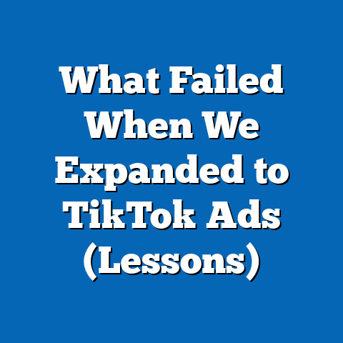What Failed When We Expanded to TikTok Ads (Lessons)