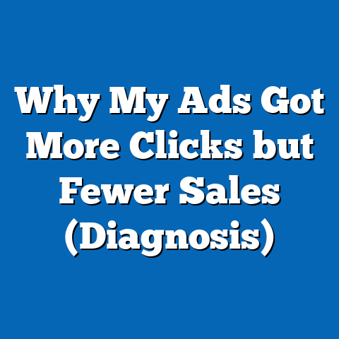 Why My Ads Got More Clicks but Fewer Sales (Diagnosis)