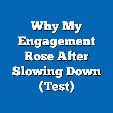 Why My Engagement Rose After Slowing Down (Test)